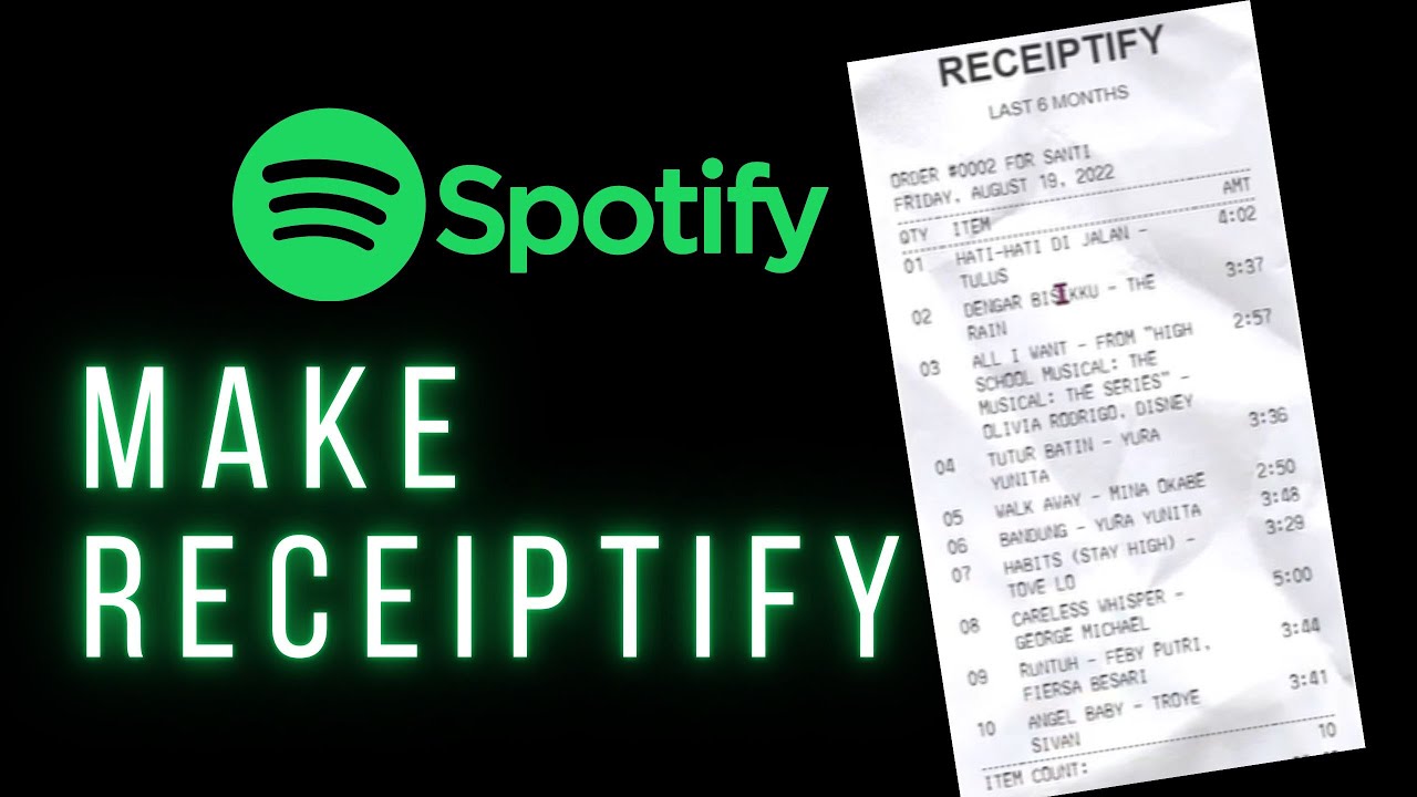 Spotify Receiptify: How to Get a receipt of your most played Spotify ...